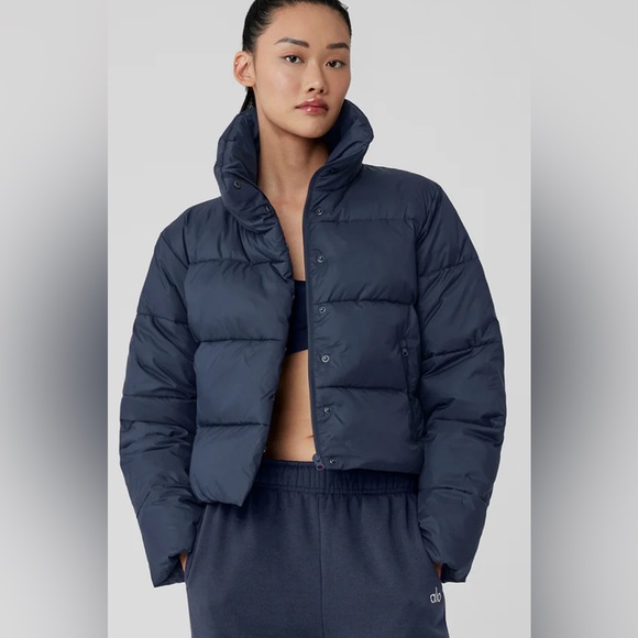 ALO Yoga | Jackets & Coats | Alo Gold Rush Puffer Color Navy Size Xs ...